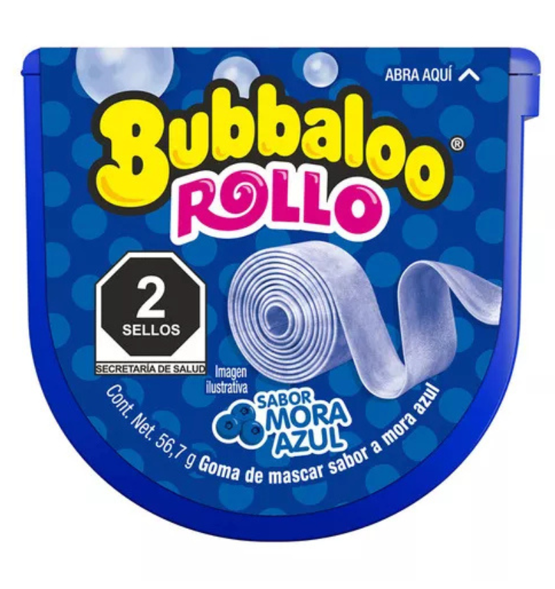 Bubbaloo Rollo Mora Azul – The Sweet Stop